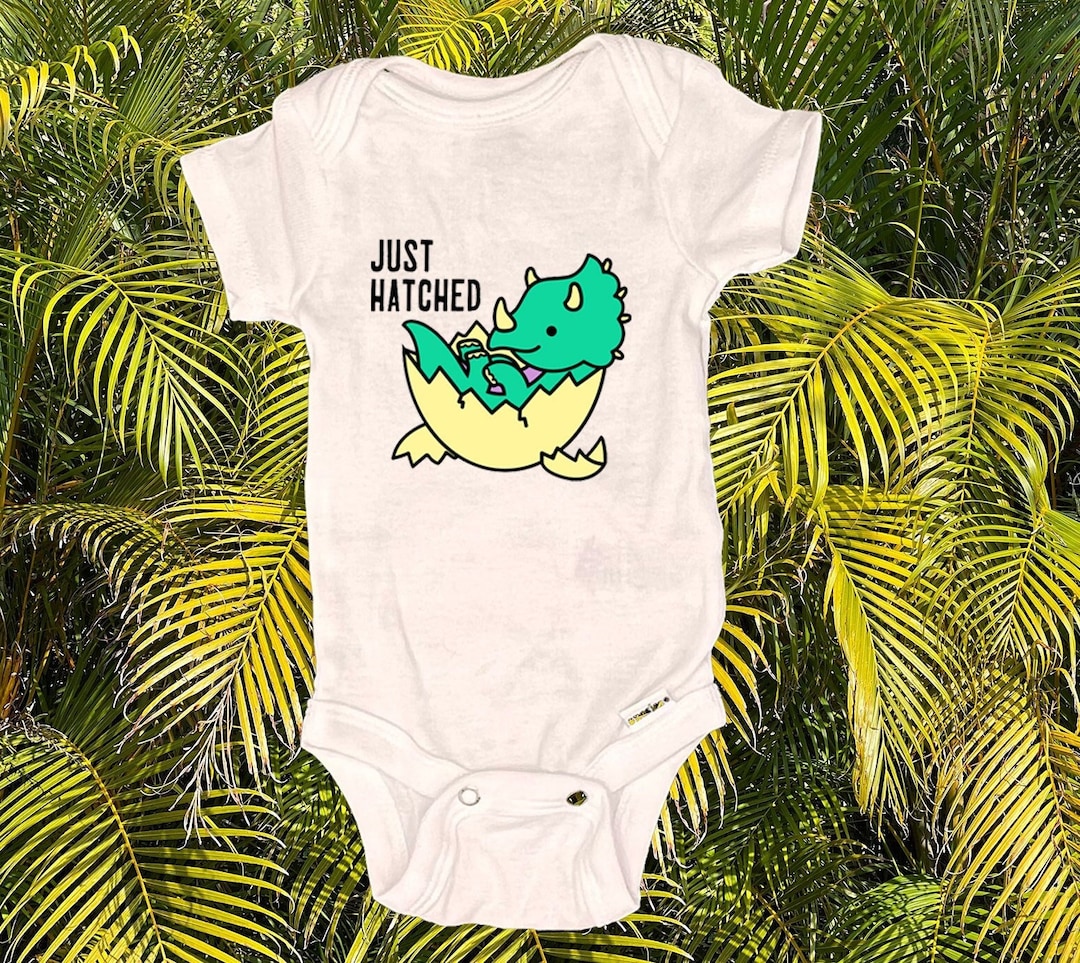 Dinosaur Baby Onesie Just Hatched 0-3 M 3-6 M 6-9 M 12 - Etsy