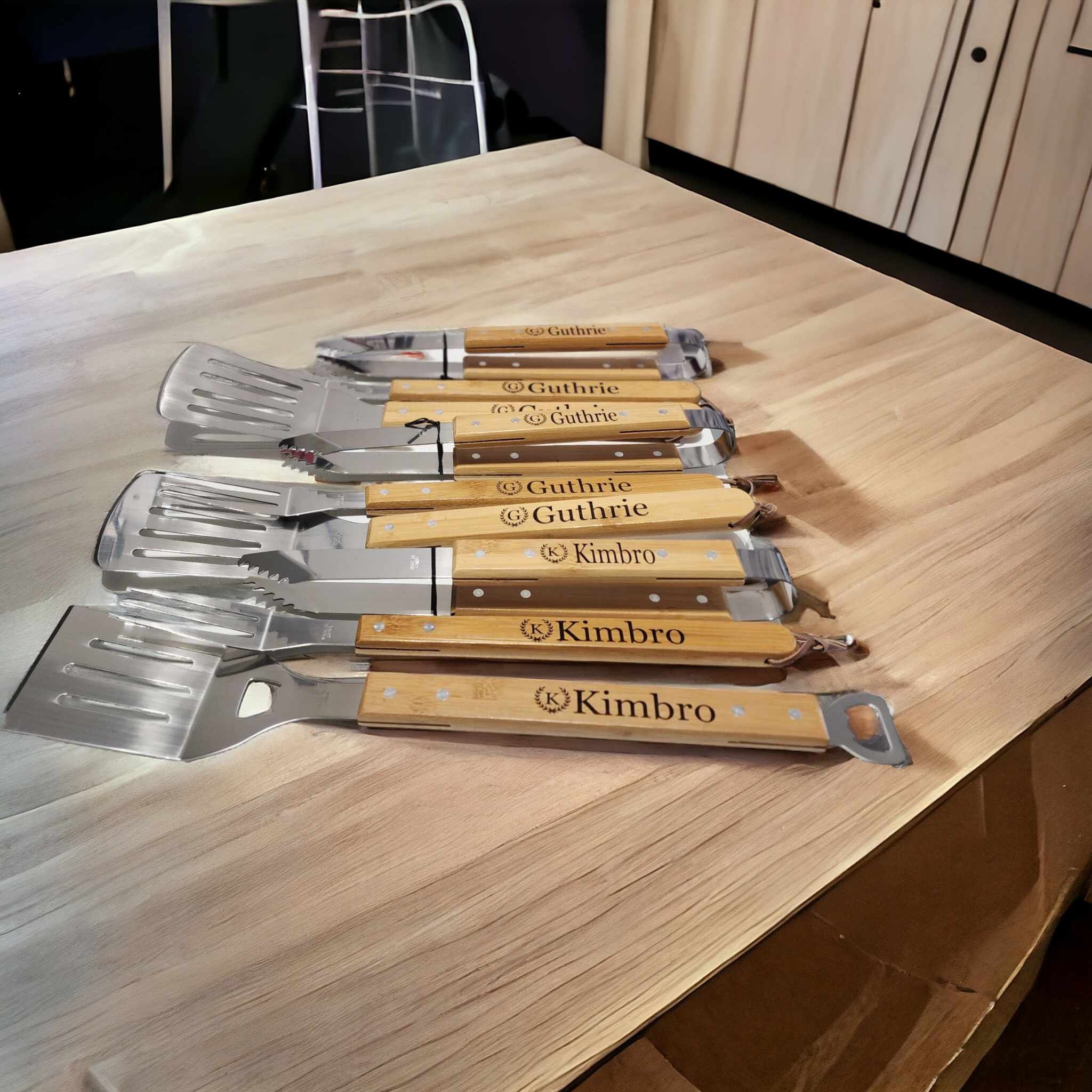 Grill Tool Set | BBQ Tools | Custom Grill Gift Set | Father's Day Gift ...