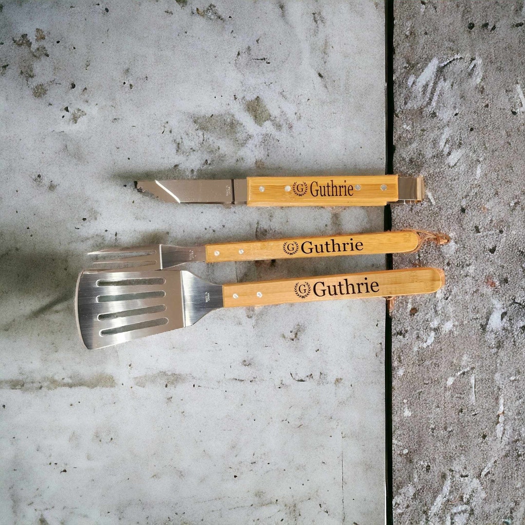 Grill Tool Set | BBQ Tools | Custom Grill Gift Set | Father's Day Gift ...