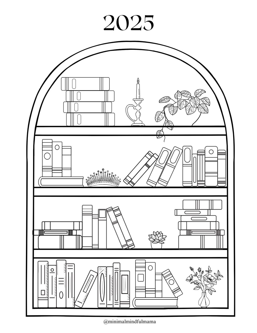 2025 Reading Challenge Tracker Bookshelf - Etsy