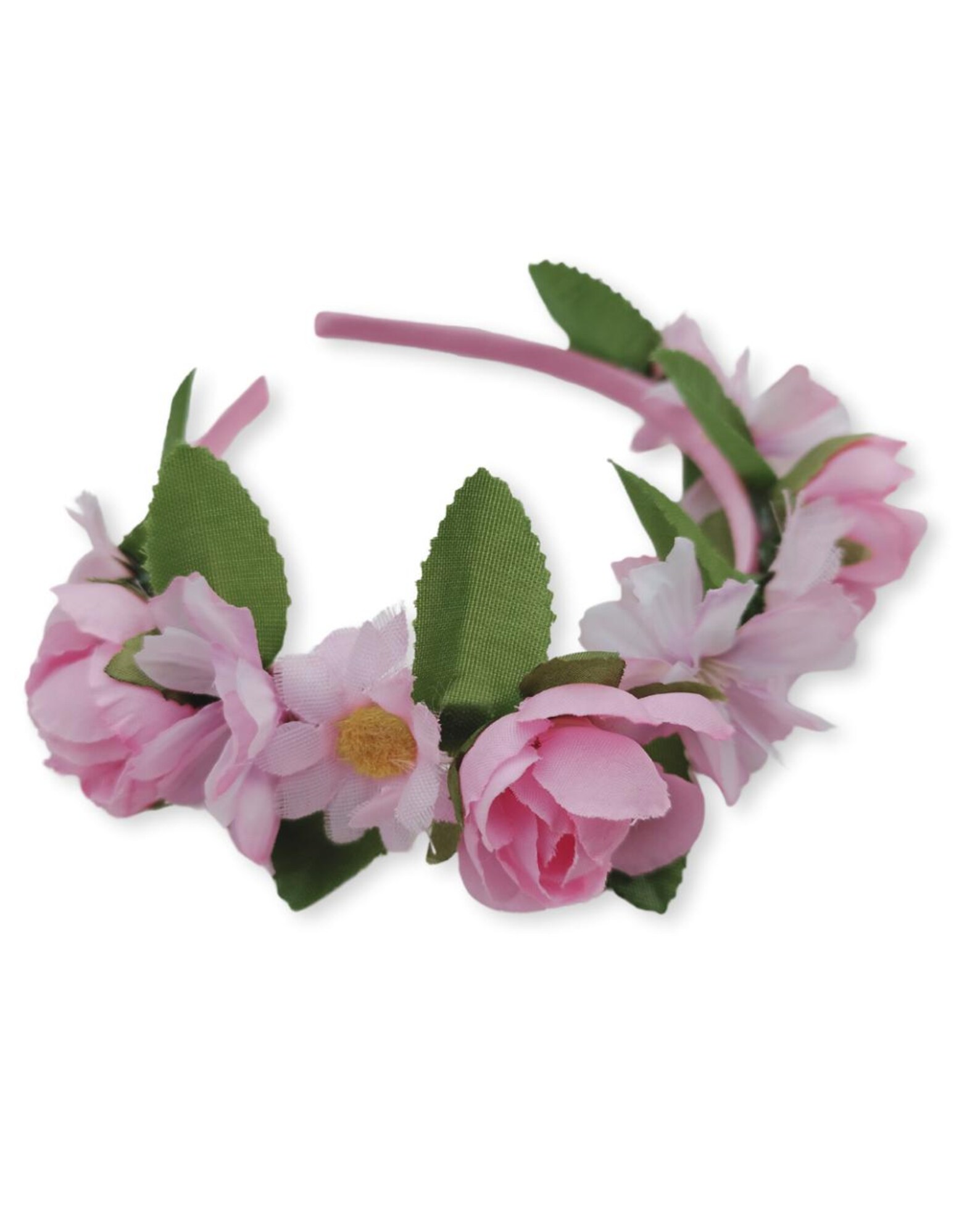 Girl's Pink Flower Crown Headband - Etsy