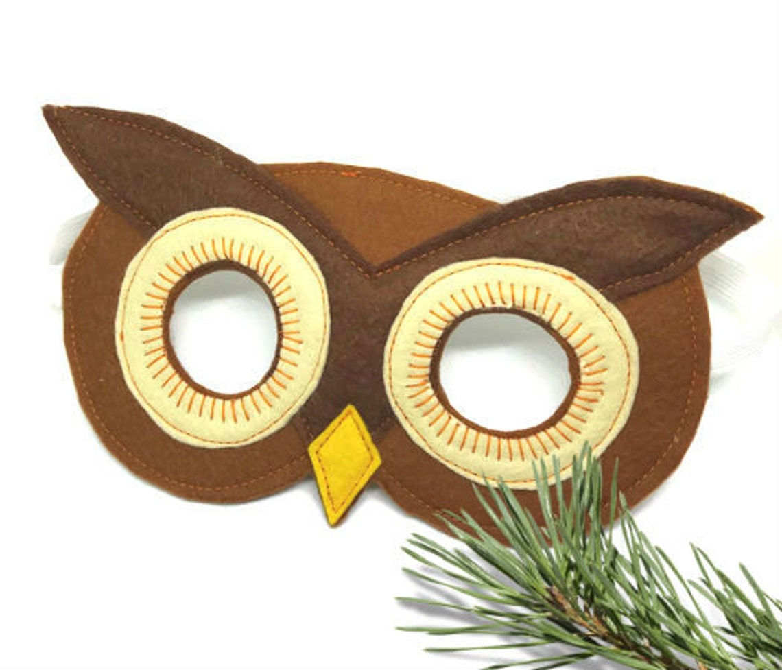 Kid's Felt Owl Mask - Etsy UK