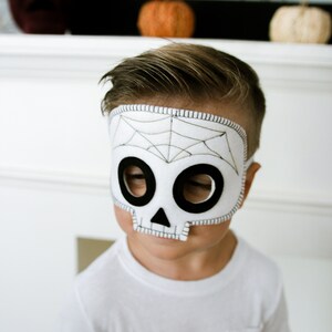 Child's Skeleton Mask - Skull Mask - Sugar Skull Mask - Halloween Mask ...