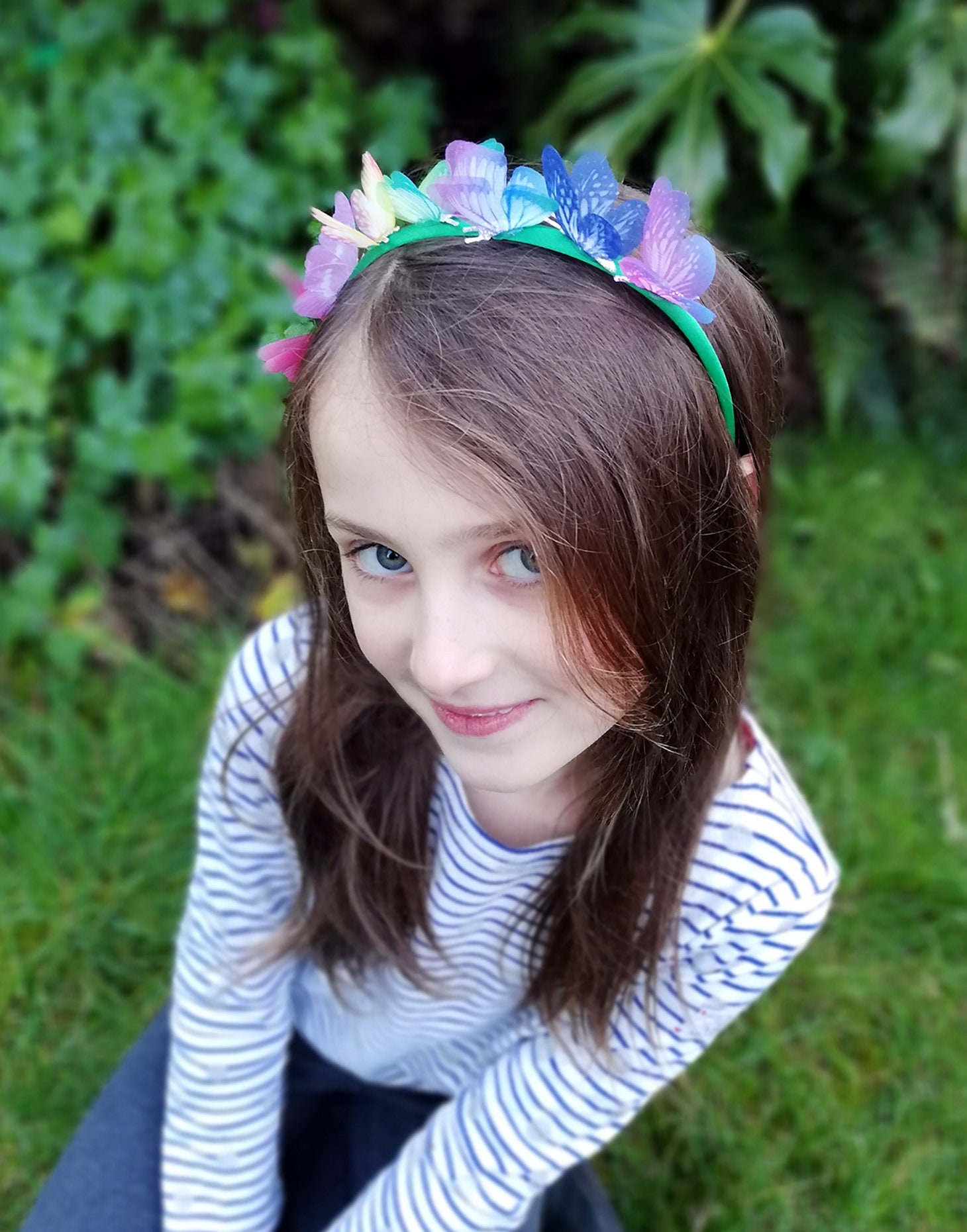 Rainbow Butterfly Crown | Etsy