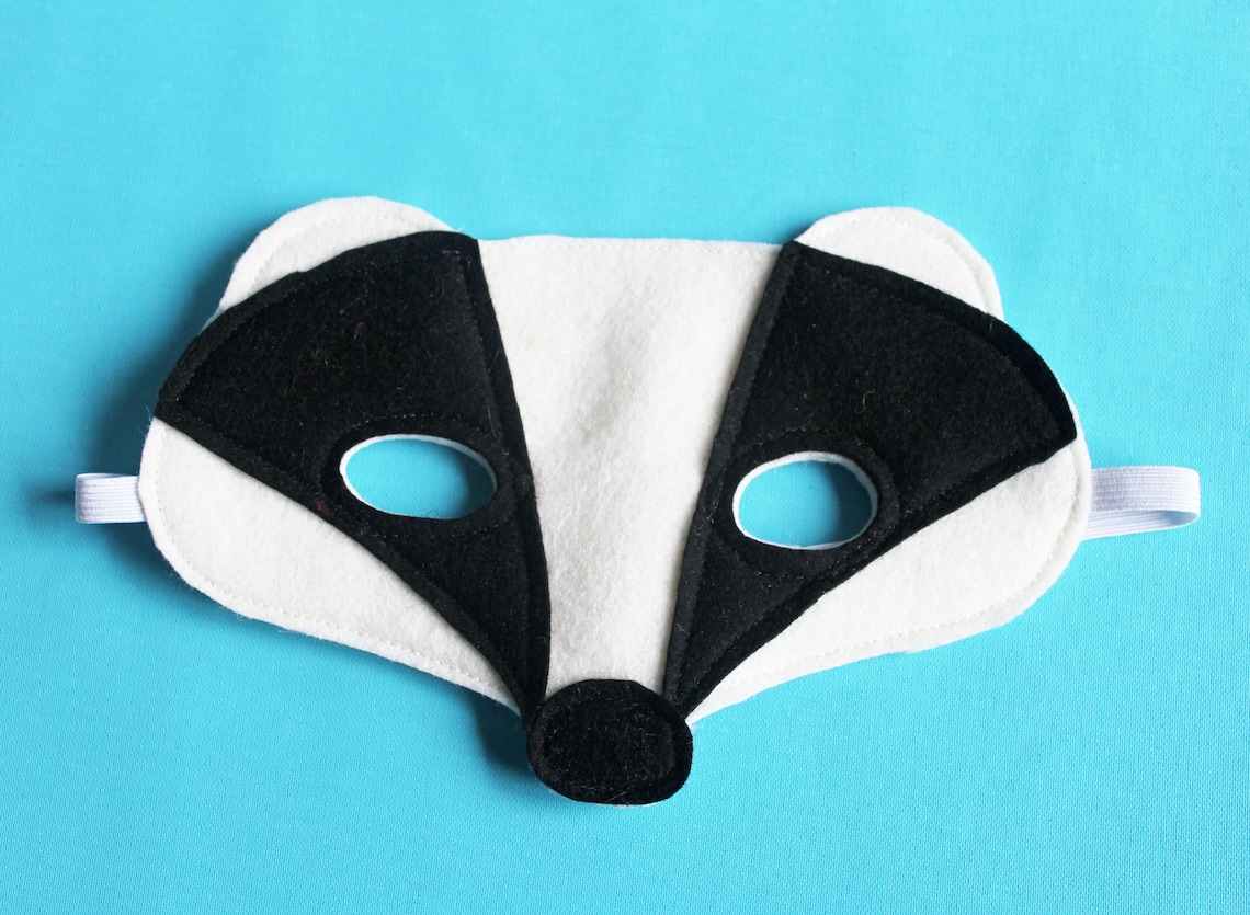 Badger Mask Woodland Mask Animal Mask Badger Costume - Etsy UK