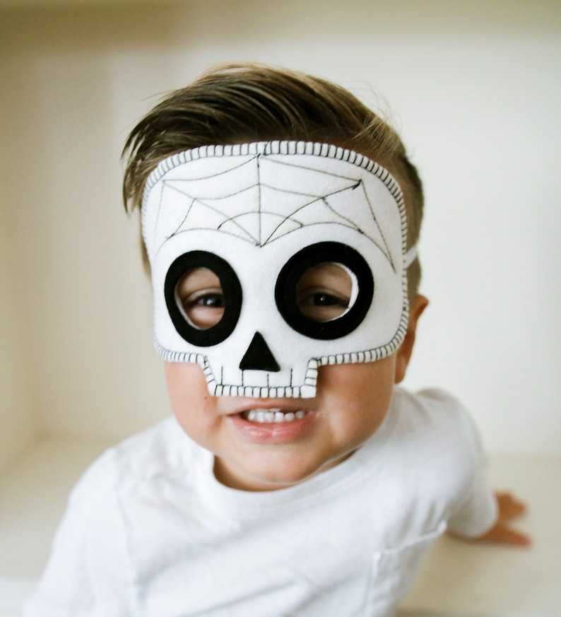 Child's Skeleton Mask Skull Mask Sugar Skull Mask | Etsy