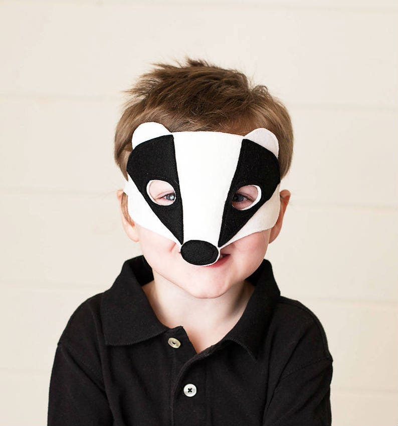 Badger Mask Woodland Mask Animal Mask Badger Costume | Etsy