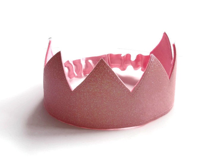 Pink Glitter Crown Pink Crown Dress up Crown Princess - Etsy