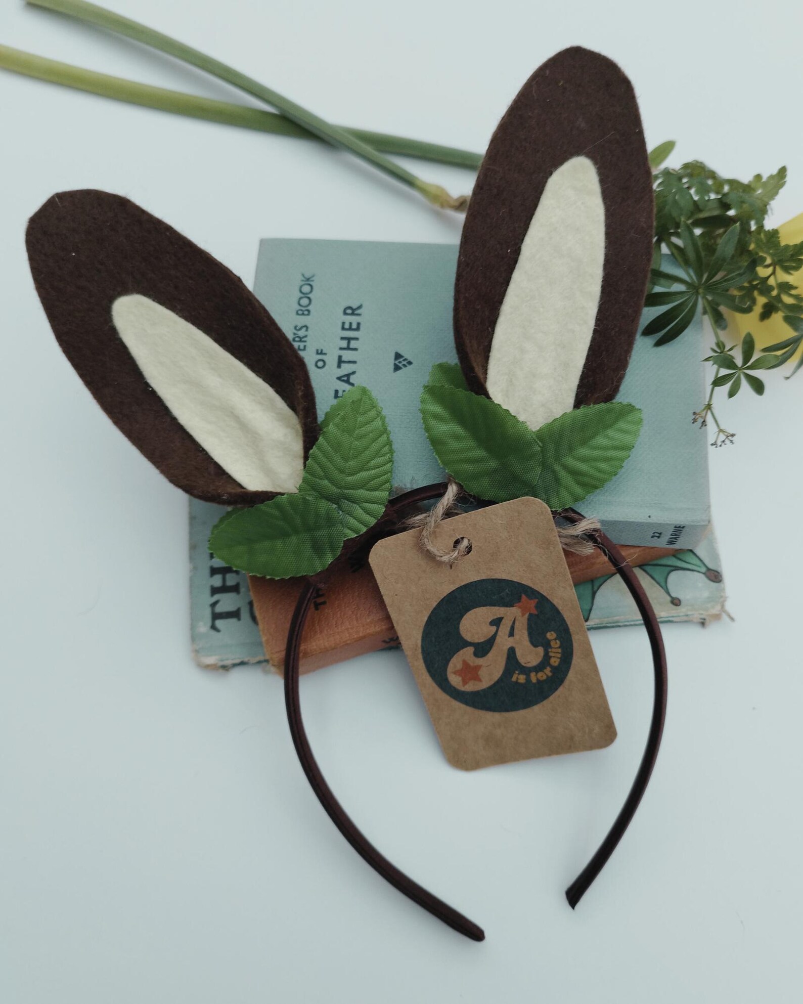 Brown Rabbit Felt Bunny Ears Headband - Etsy