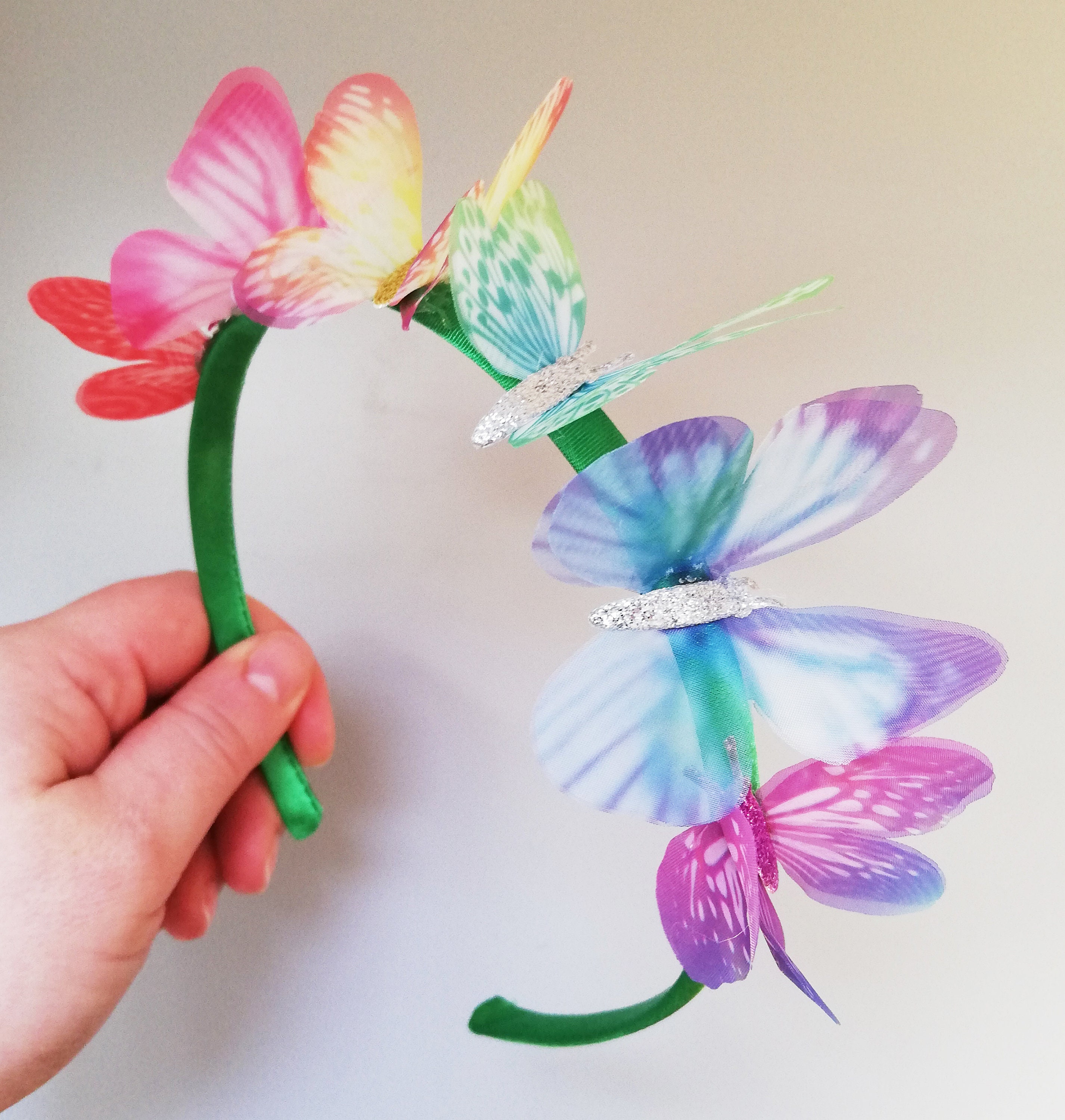 Rainbow Butterfly Crown | Etsy