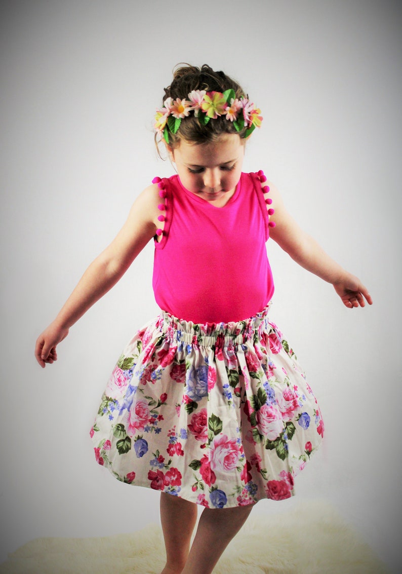 Girl's Pink Flower Crown Headband | Etsy