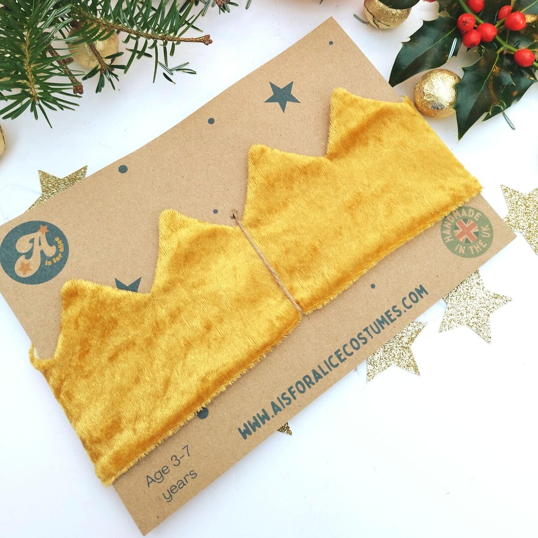 Dress up Gold Velvet Crown - Princess Crown - Etsy