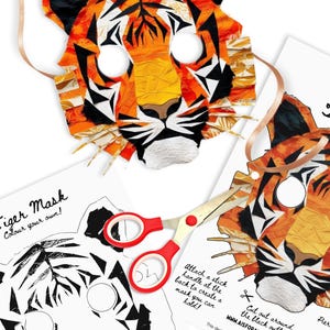 Printable Tiger Mask - Print at Home - Animal Mask Template - Home ...