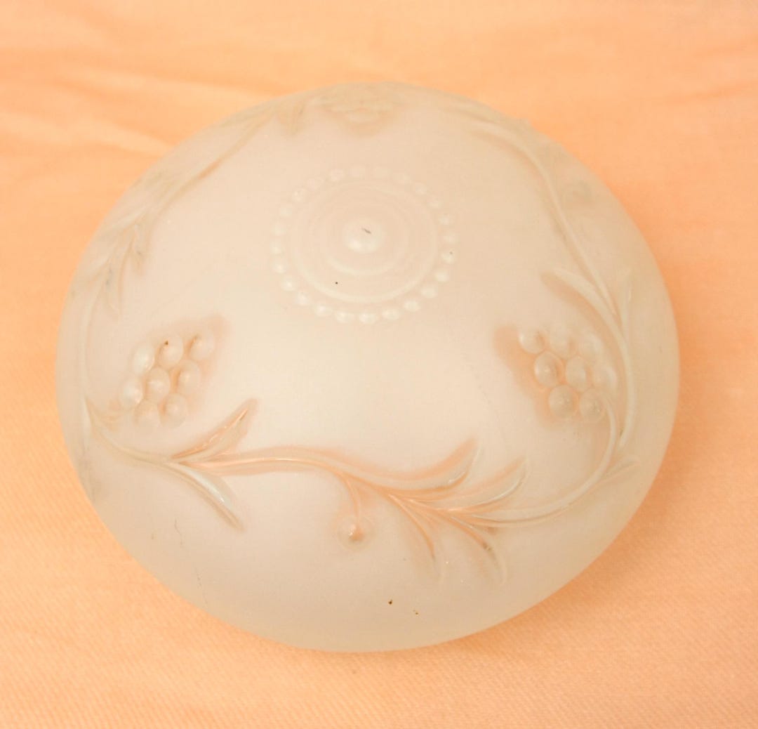 Vintage Grapes Grape Vine Frosted Textured Round Glass Ceiling Dome ...