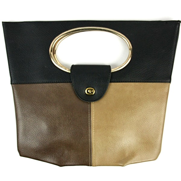 Color Block Handbag - Etsy