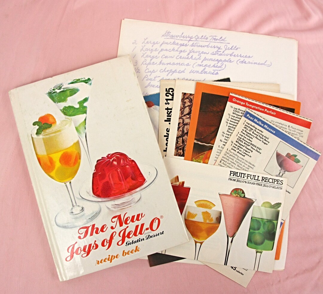 Vintage 1975 the New Joys of Jello Recipes Hardback Cookbook Book With ...