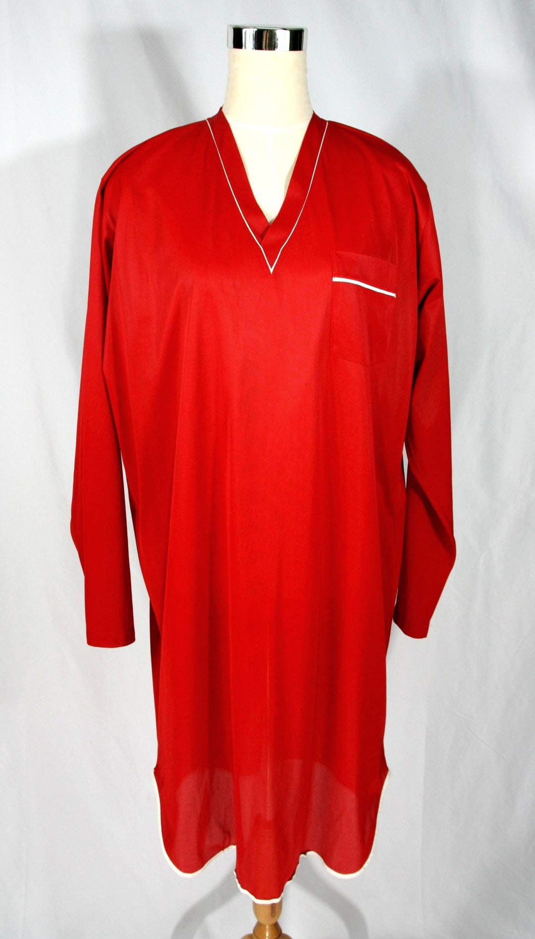 Vintage Arrow Sleep Hearts Red Sleep Shirt Nightshirt Night Gown ...