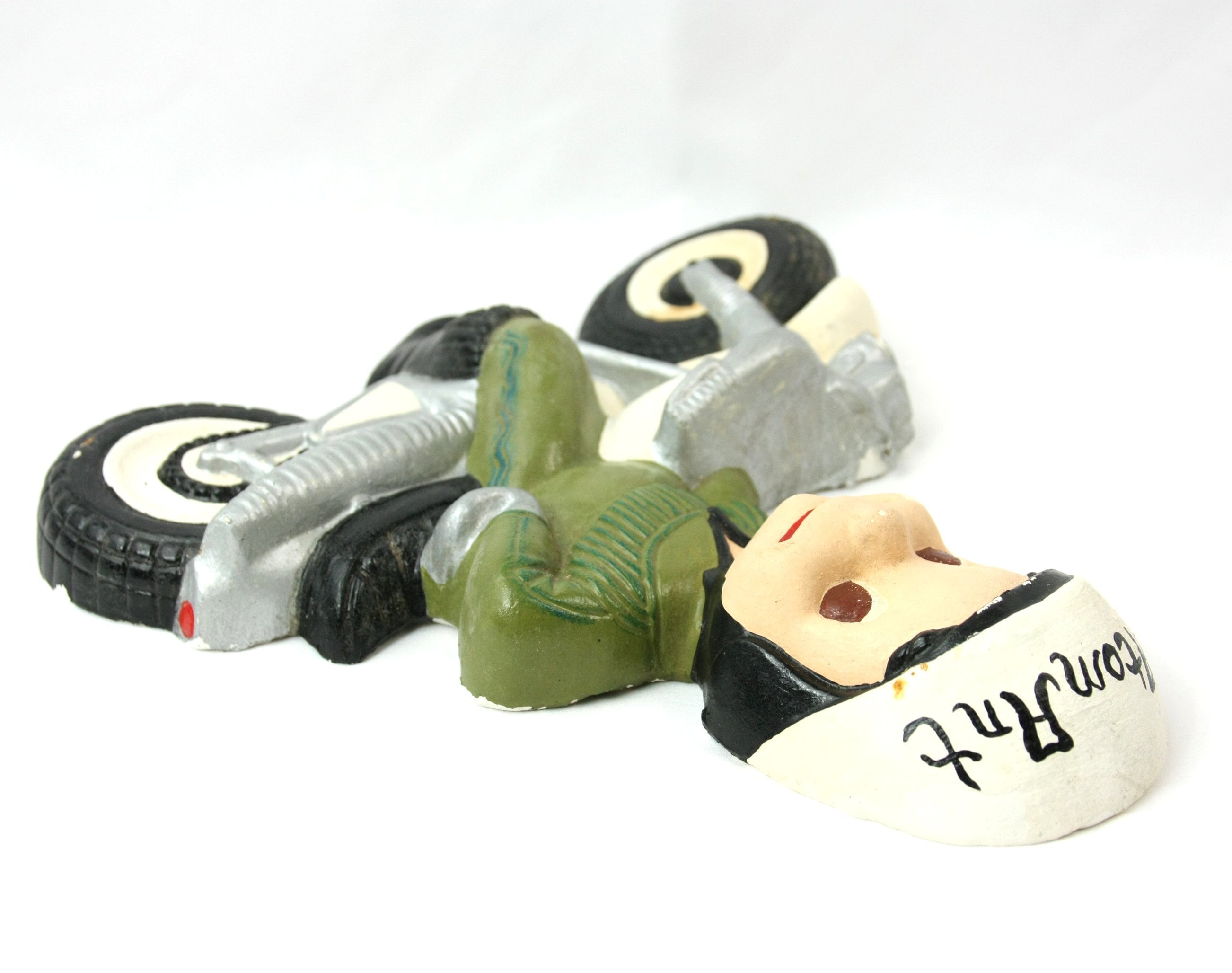 Vintage Motorcycle Rider Guy Atom Ant Hand Painted Plaster - Etsy