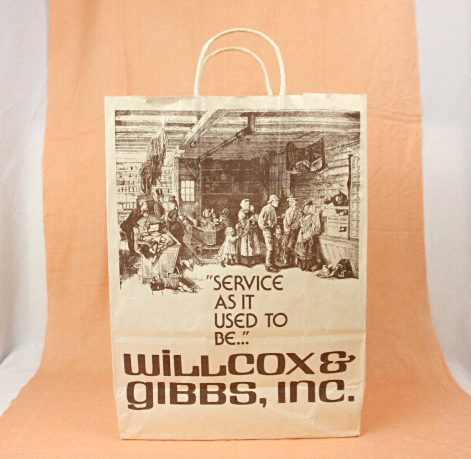 Vintage Willcox & Gibbs Sewing Machines Old Fashioned Paper Bag Large ...