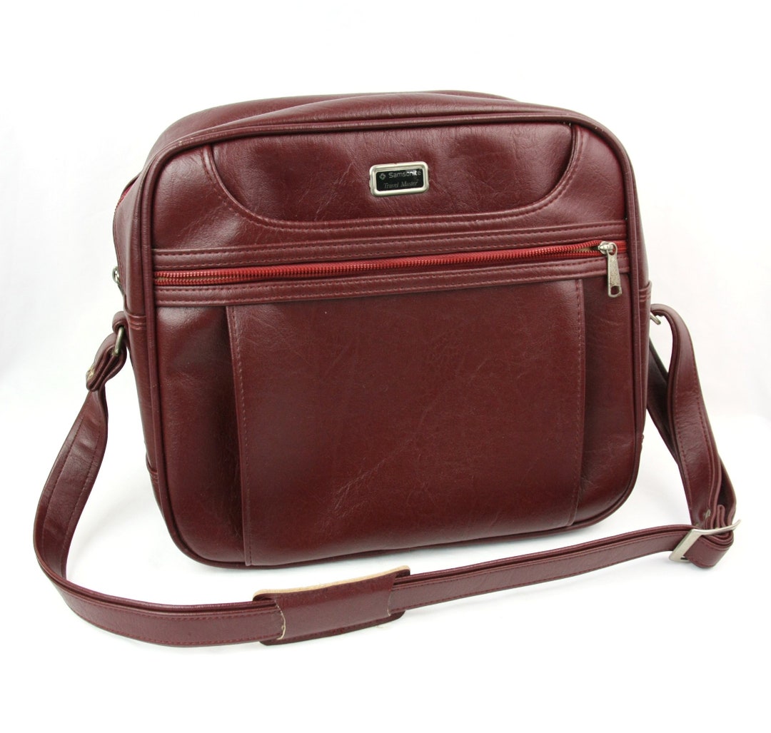 Vintage Samsonite Sears Travel Master Tote Shoulder Bag Carry on Faux ...