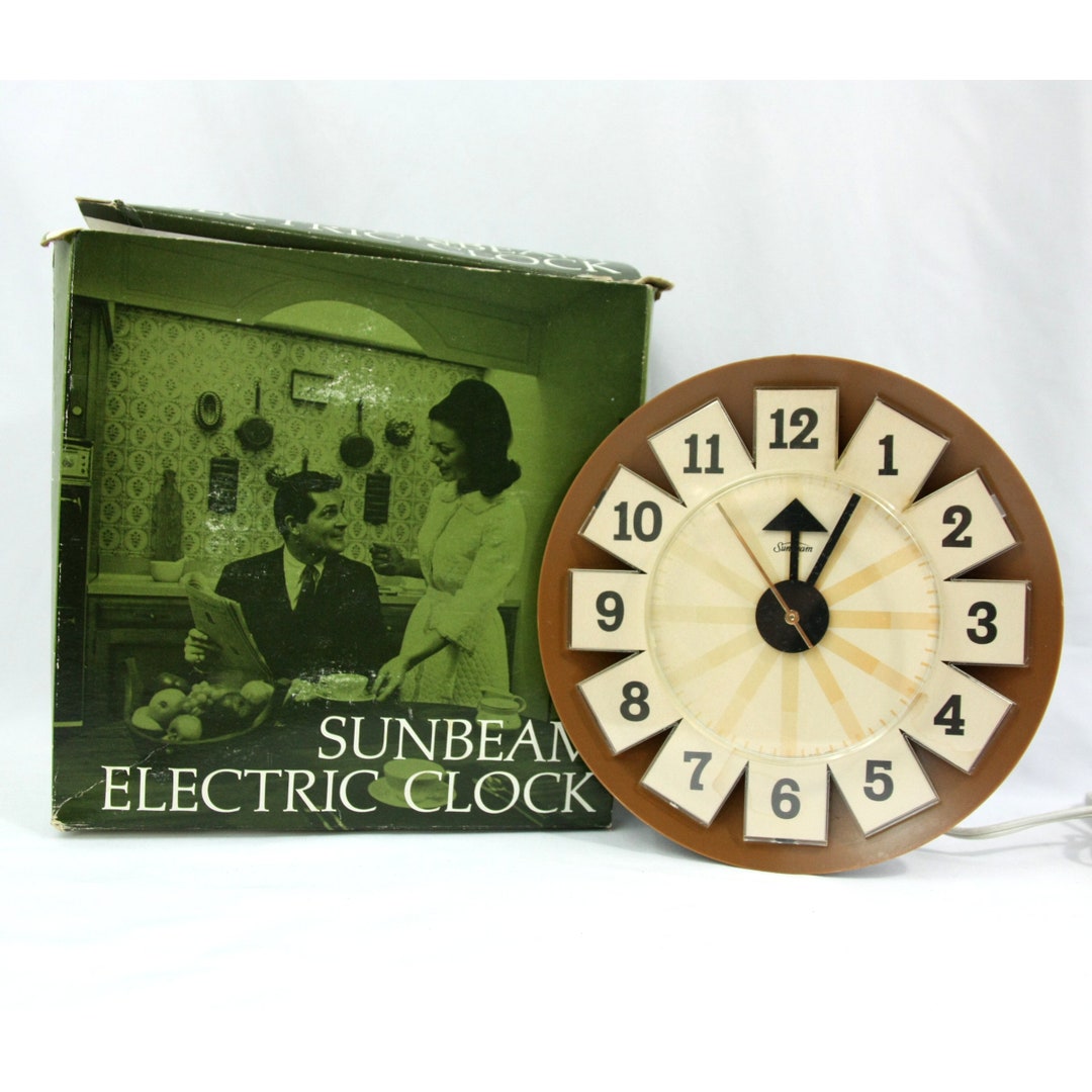 Vintage Sunbeam Lazy Susan Electric Kitchen Wall Clock MCM 1960s for ...