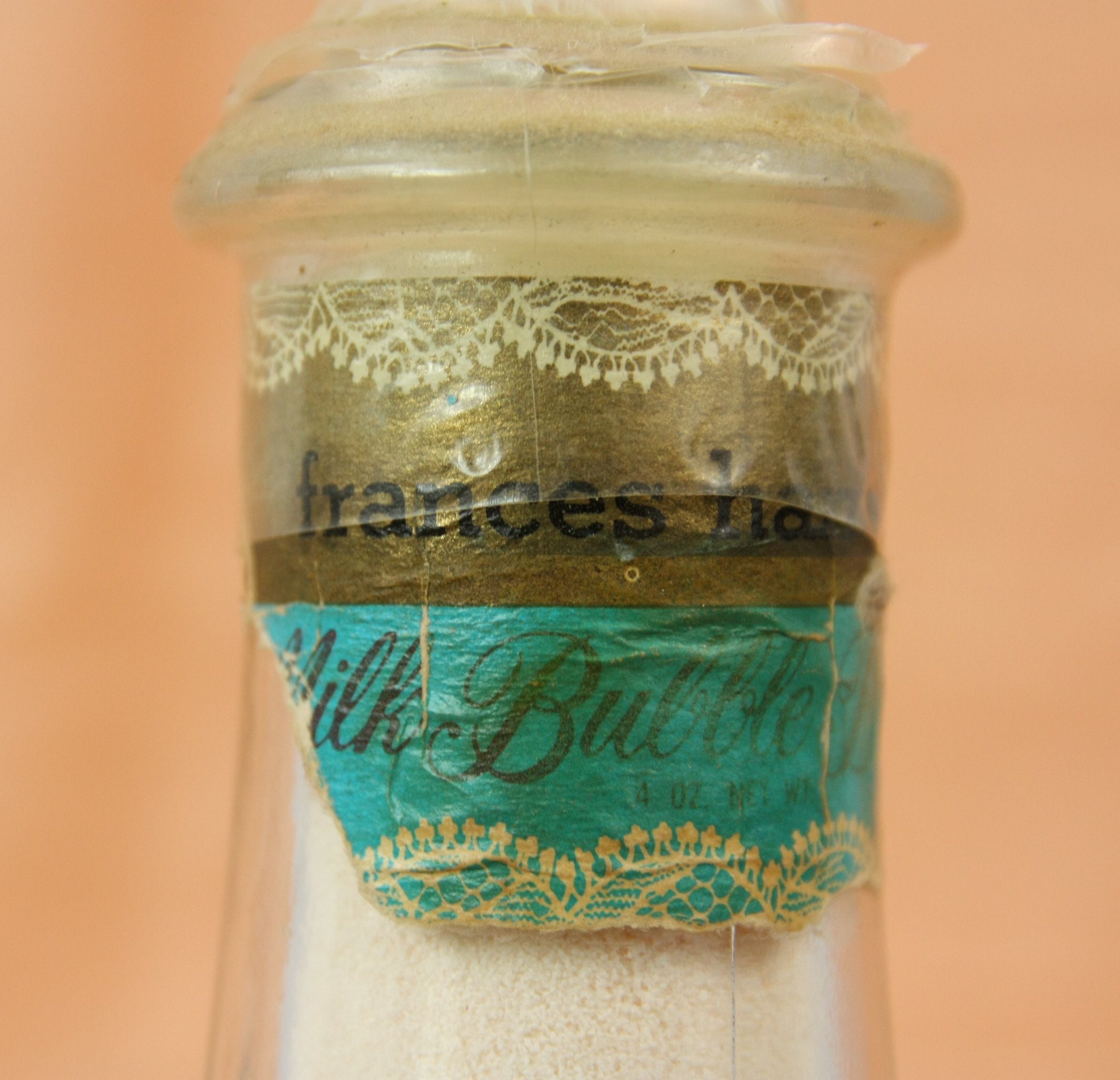 Vintage Frances Harriet Milk Bubble Bath Powder Crystal Glass - Etsy