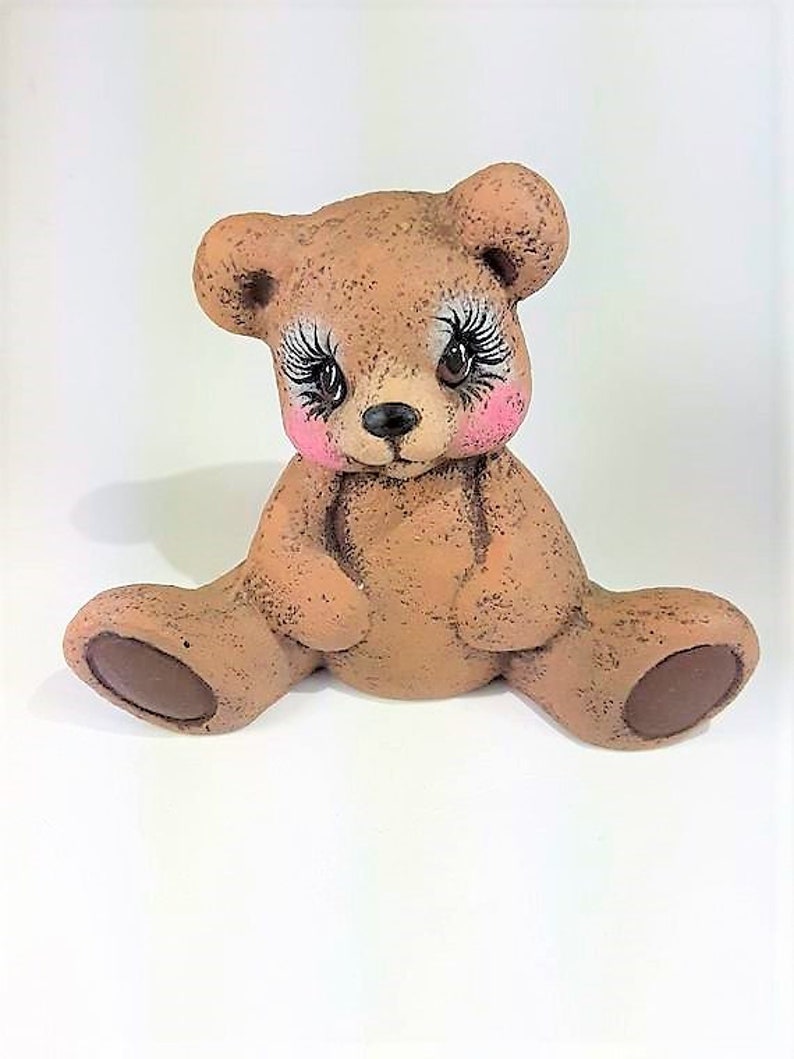 Ceramic Teddy Bears Hand Painted Ceramics Baby Bear Cute | Etsy