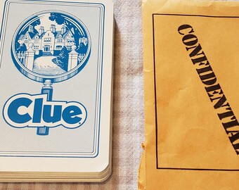Vintage Clue Game Cards Complete Set - Suspect Room Weapons Cards ...