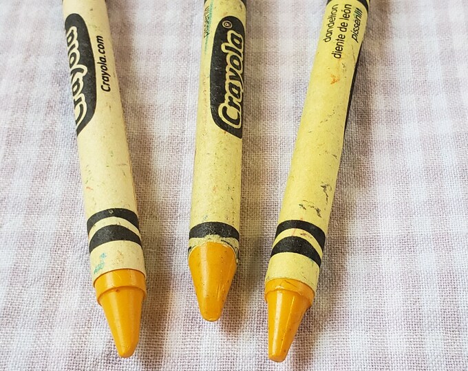 3 Dandelion Crayola Crayons - Retired Crayola Crayon Color - Dandelion ...