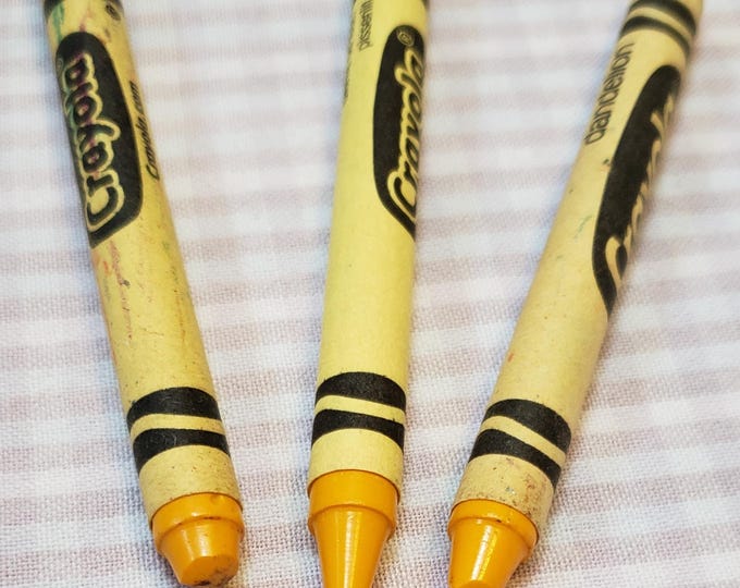 3 Dandelion Crayola Crayons - Retired Crayola Crayon Color - Dandelion ...