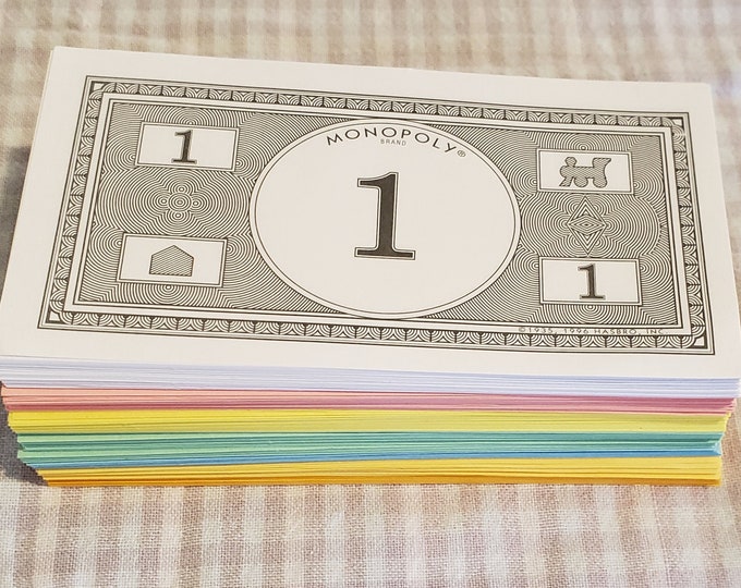 Vintage Monopoly Money - Monopoly Game Money Notes - Vintage Play Money ...