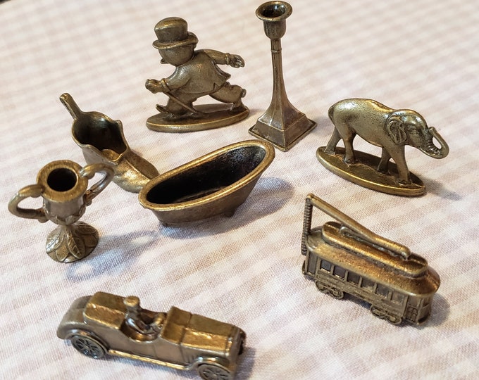 Monopoly Anniversary Edition Game Tokens - Vintage Monopoly Playing ...