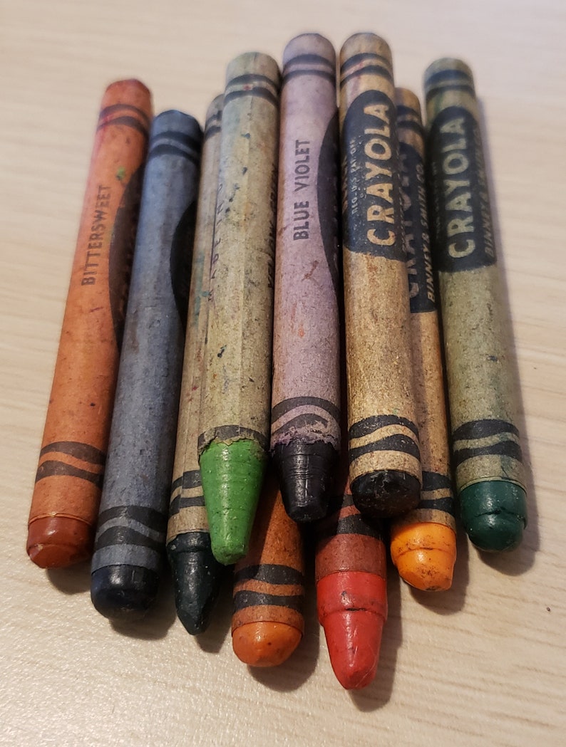10 Vintage Crayola Crayons Mid-century Crayons Crayola Collector Old ...