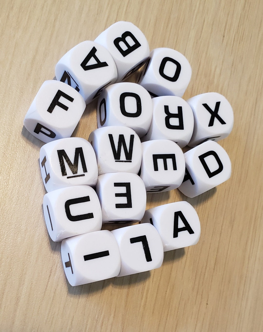 16 Boggle Letter Dice Letter Cubes Scrabble Cubes Game - Etsy