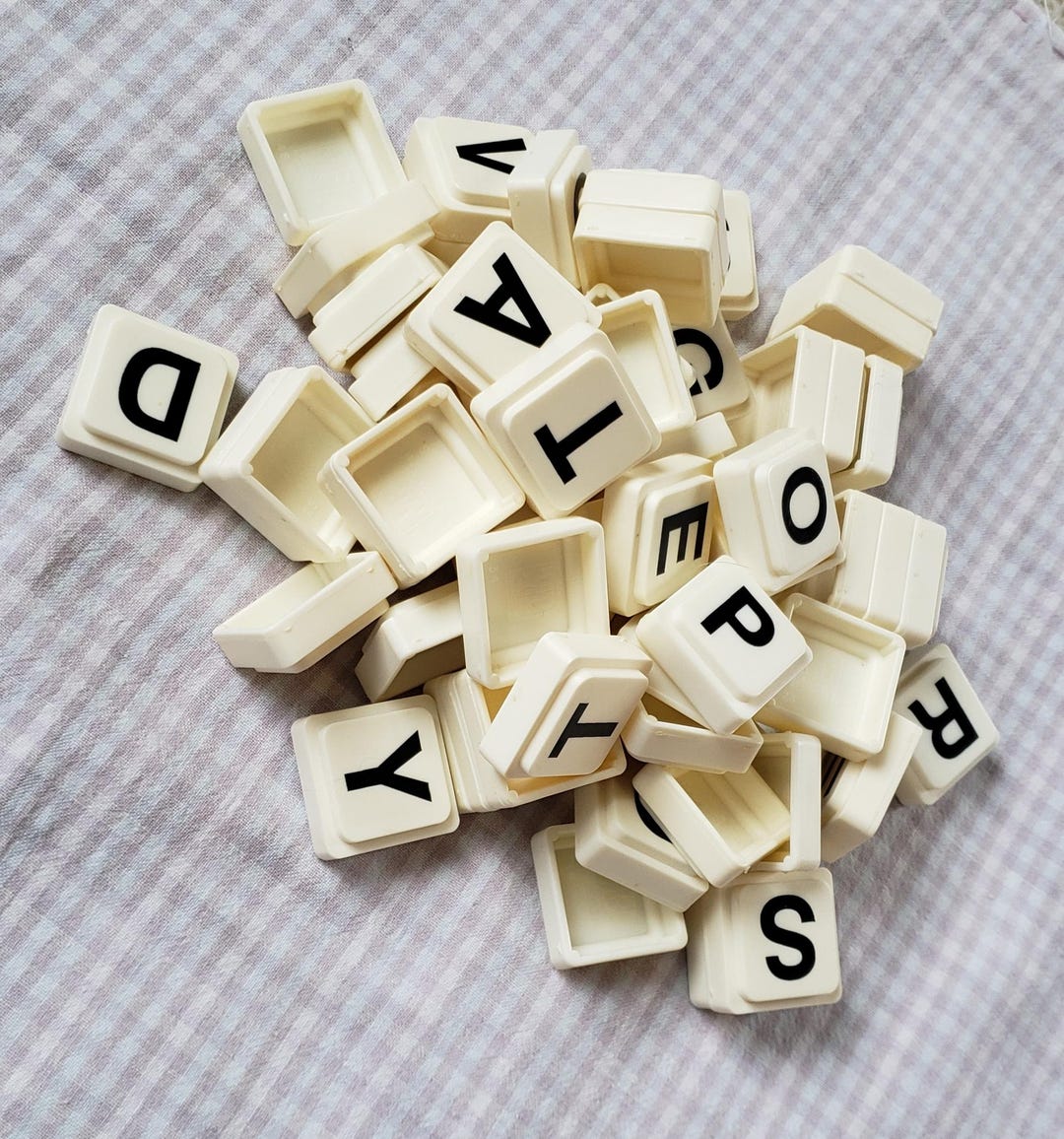 64 Upwords Tiles - Vintage up Words Letters - Letter Game Pieces ...
