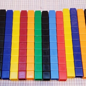 Vintage Unifix Cubes - 195 Unifix Counting Cubes - Vintage Math Cubes ...