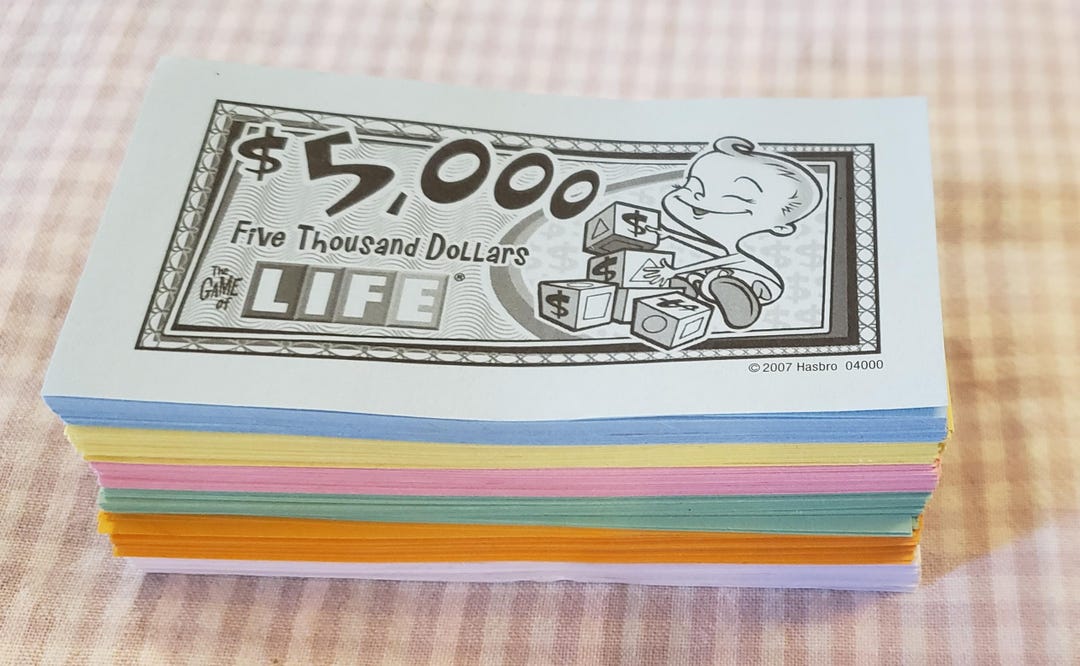 Game of Life Money - Life Game Money Notes - Play Money - Replacement ...