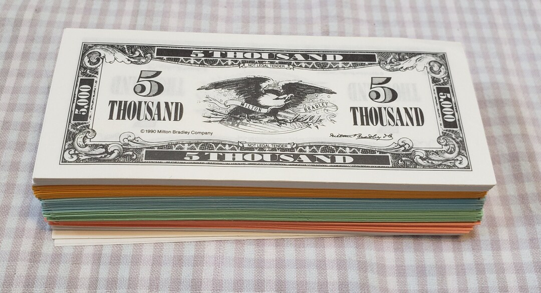 Vintage Game of Life Money - Life Game Money Notes - Vintage Play Money ...