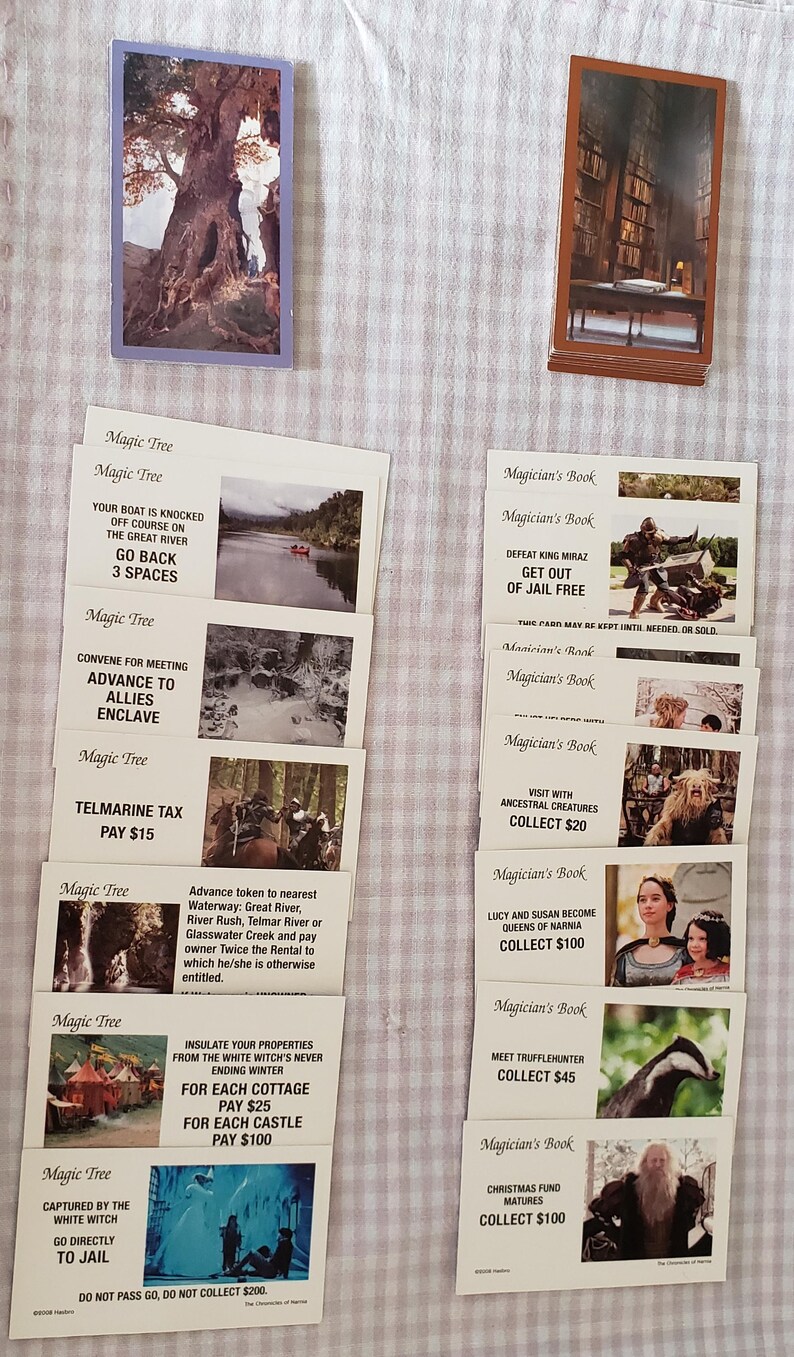 Chronicles of Narnia Monopoly Cards Magic Tree and Magician's Book ...