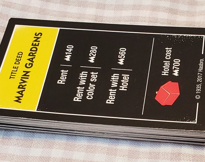 Monopoly Cheater's Edition Property Cards - Title Deed Cards Monopoly ...