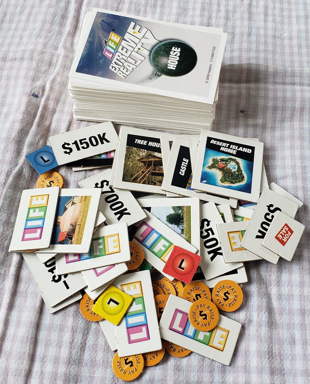 Game of Life Extreme Reality Cards and Chips - Card Game of Life Chips ...