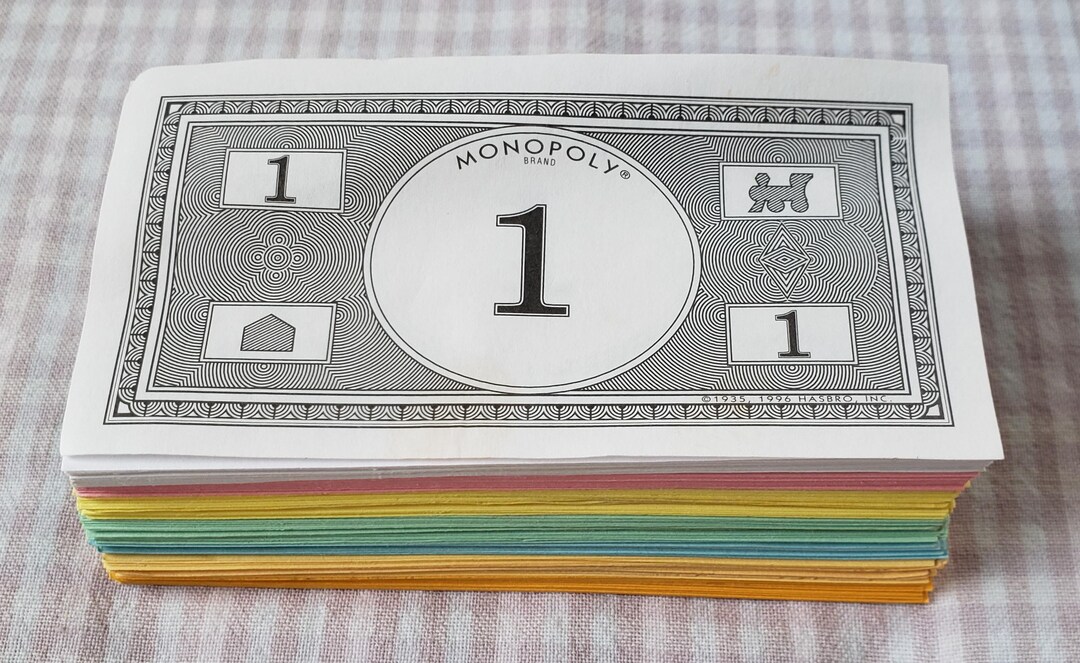 Vintage Monopoly Money - Monopoly Game Money Notes - Vintage Play Money ...