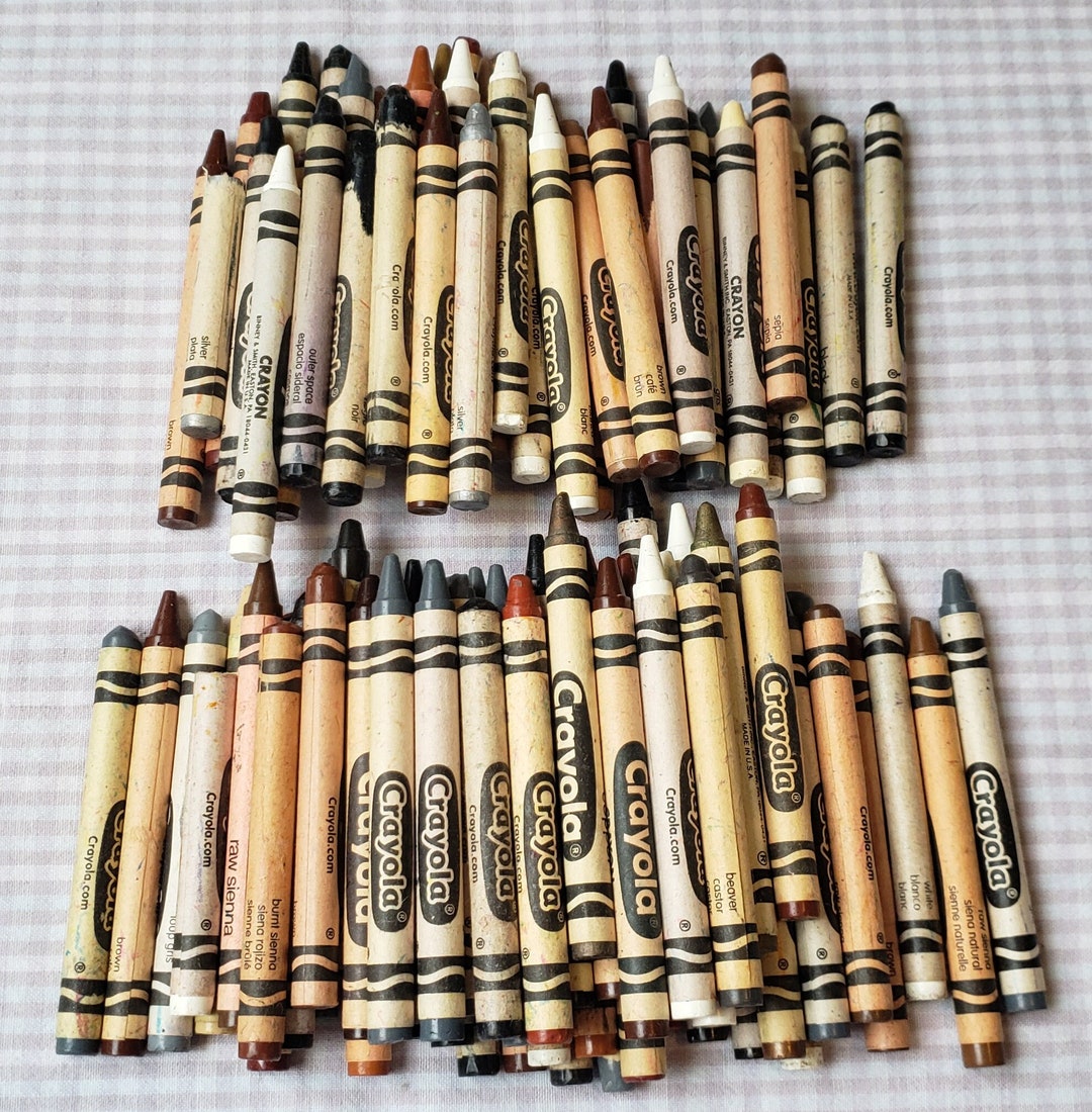 Bulk Crayon Lot 1 Pound All Crayola - Brown Black Gray White Crayons ...