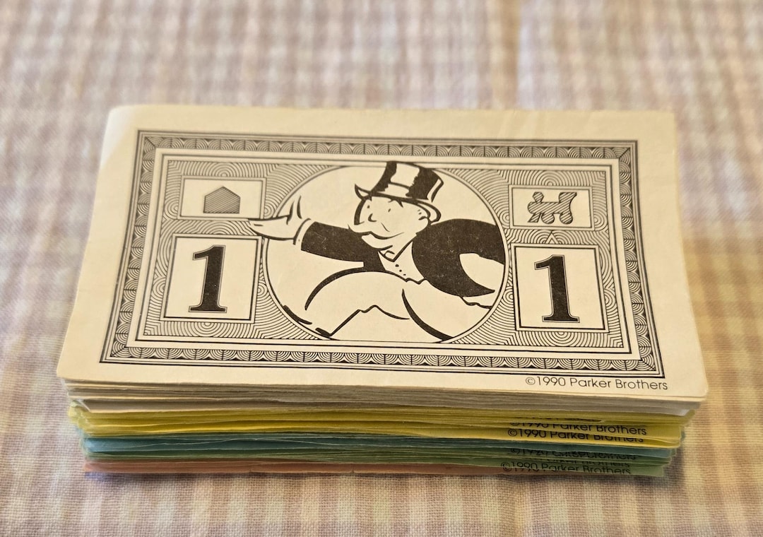 Vintage Monopoly Junior Money 1990s - Vintage Play Money - Monopoly Jr ...