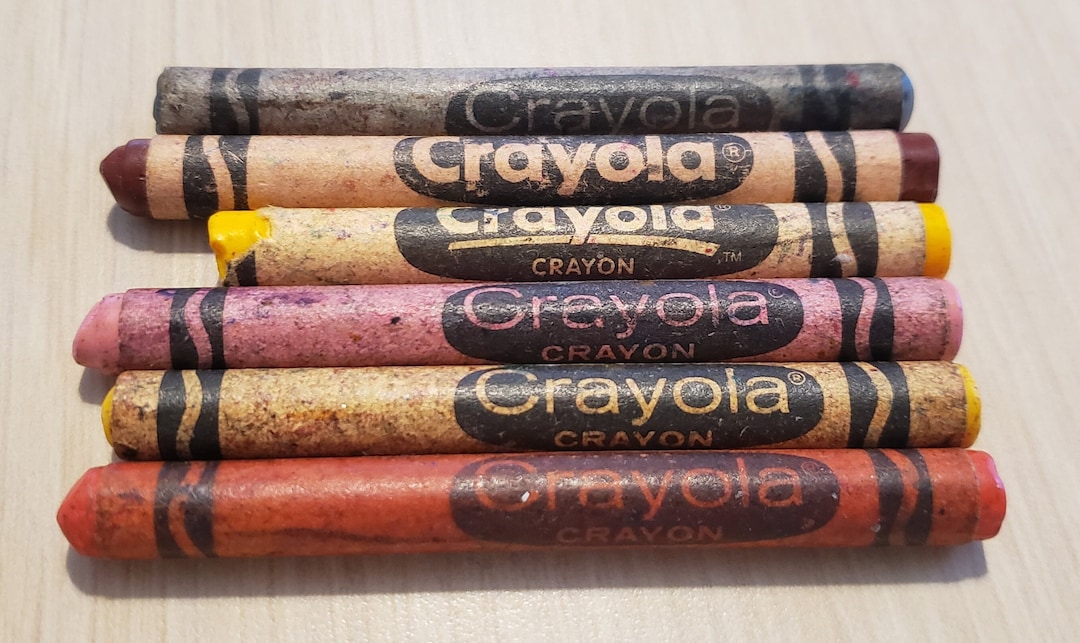 6 Vintage Crayola Crayons Retired Crayola Crayon Colors Dandelion ...
