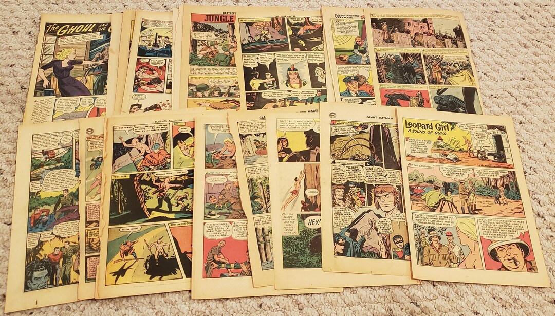 Vintage Comic Book Pages Adventure Comic Pages for - Etsy