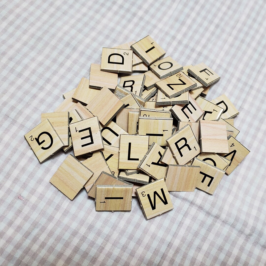 82 Scrabble Tiles - Cardboard Letter Tiles - Scrabble Tiles - Reader's ...