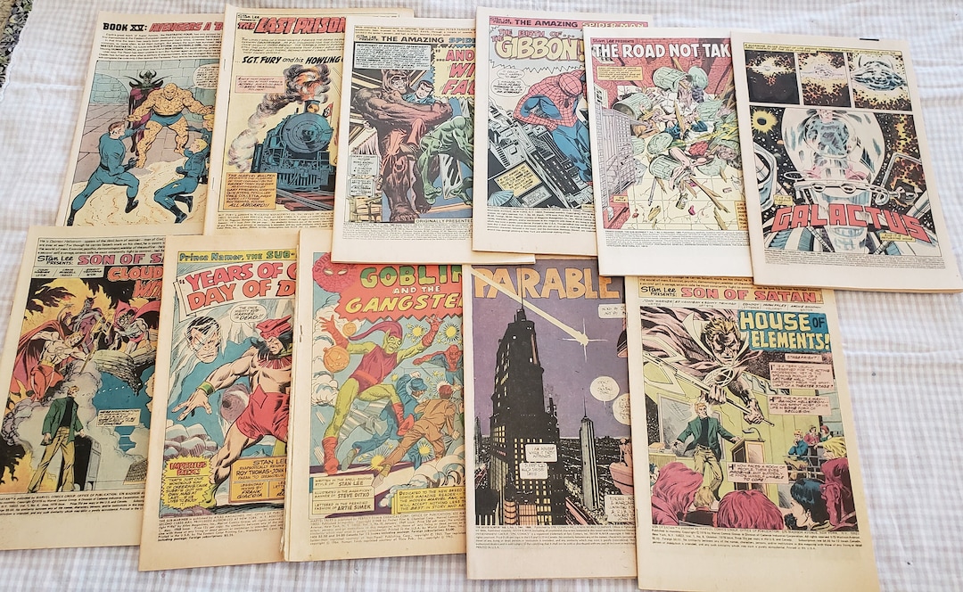 11 Coverless Bronze Age Copper Age Comics Vintage Marvel Comics Super ...