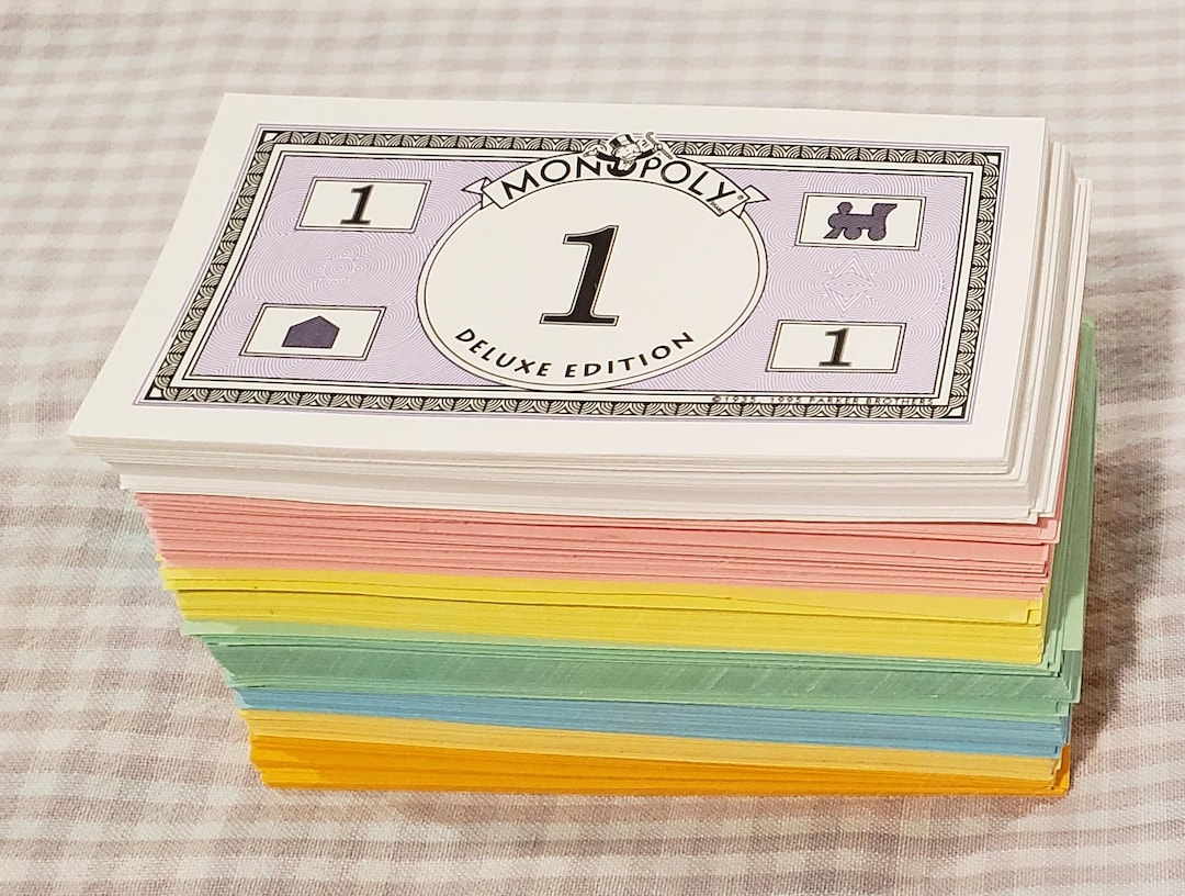 Vintage Monopoly Money Deluxe Edition - Monopoly Game Money Notes ...