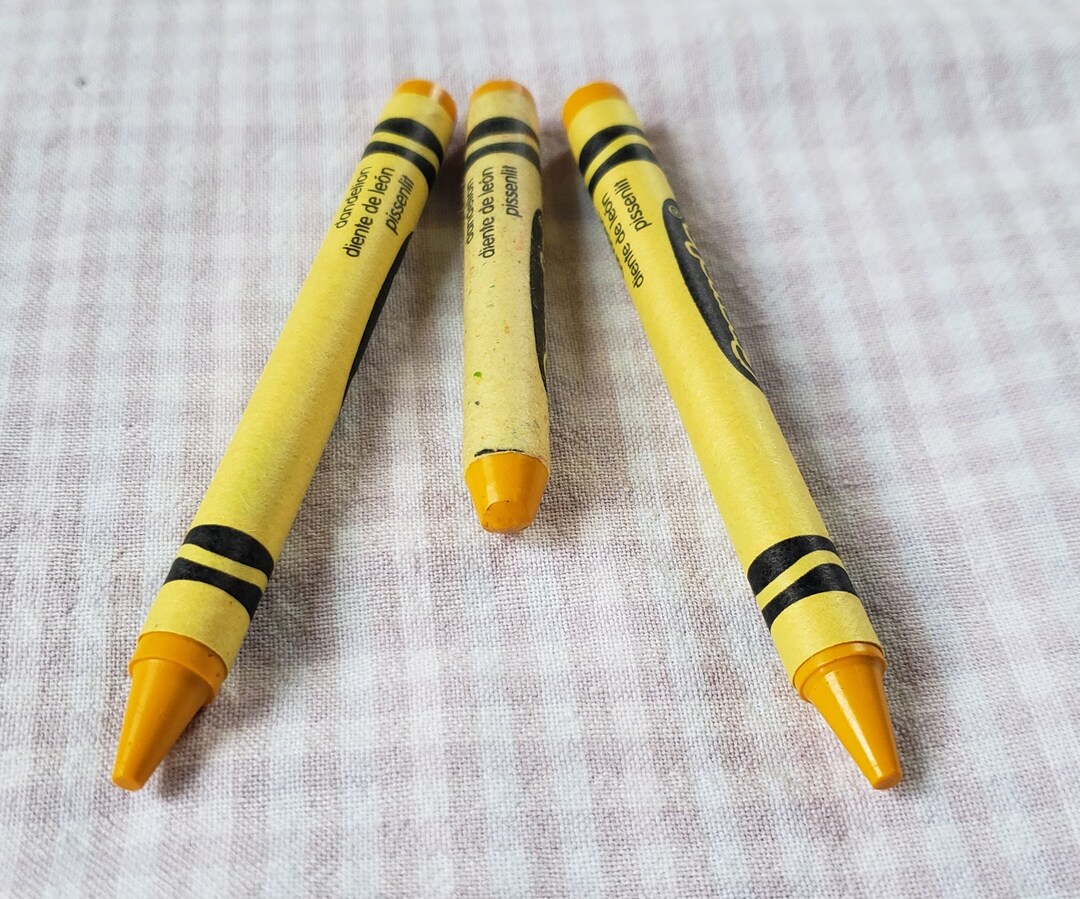 3 Dandelion Crayola Crayons - Retired Crayola Crayon Color - Dandelion ...